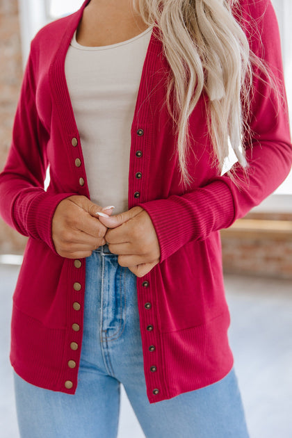 Ribbed Snap Cardigan | Women's Cardigan | Women's Lightweight Cardigan – Liam & Company