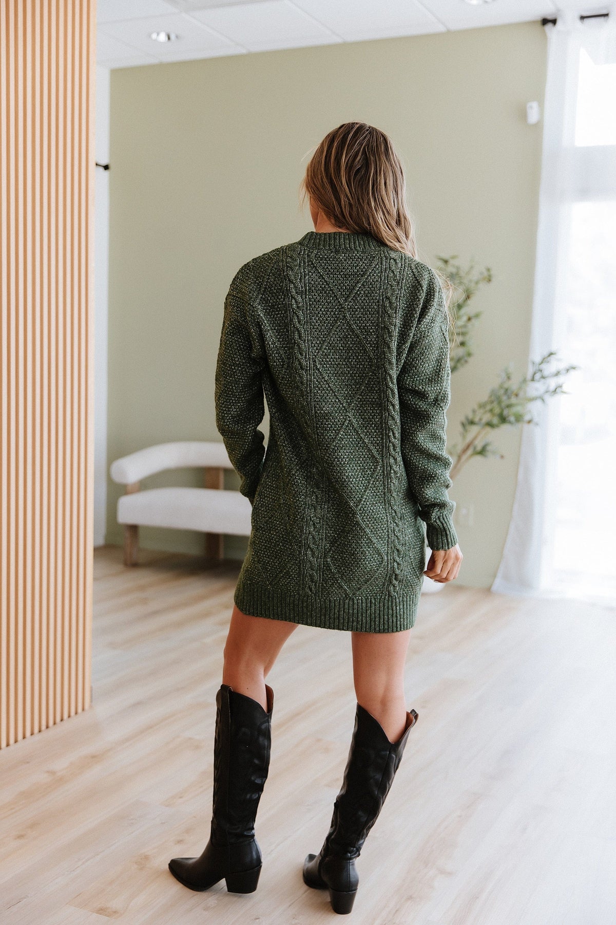 Ashley Cable Knit Sweater Dress – Liam & Company