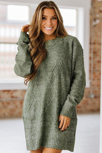 Ashley Cable Knit Sweater Dress – Liam & Company