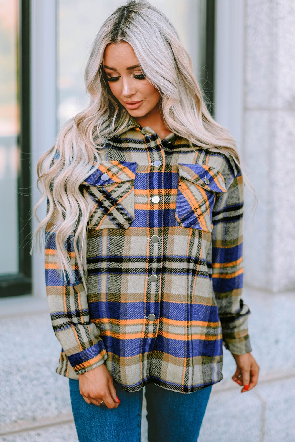 Emmie Plaid Button Up | Plaid Button Up | Plaid Shacket – Liam & Company