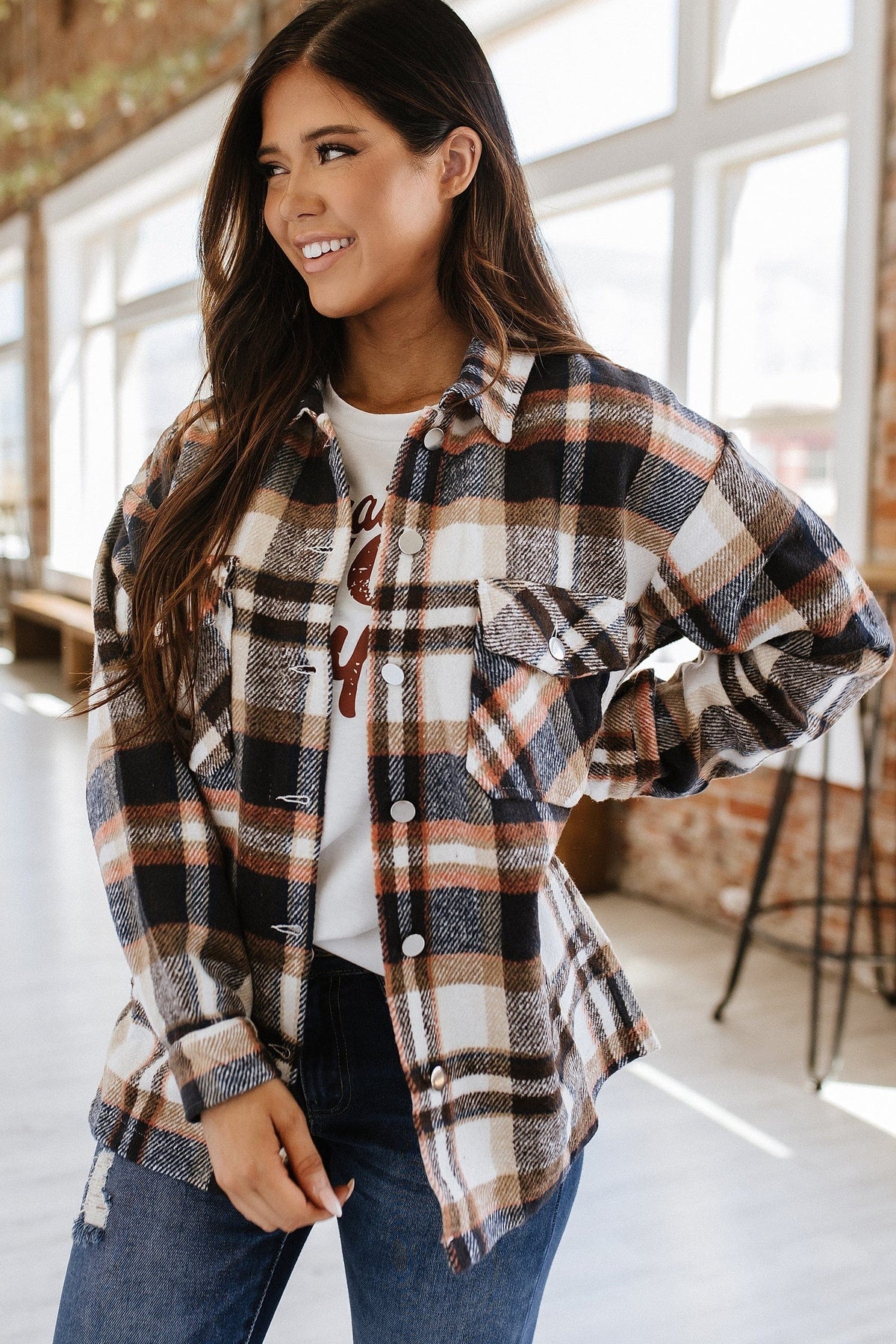 Emmie Plaid Button Up | Plaid Button Up | Plaid Shacket – Liam & Company