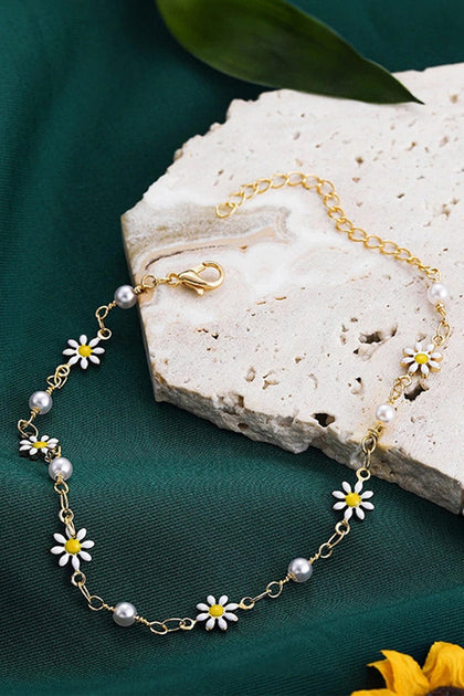 Gold Daisy Chain Anklet – Liam & Company