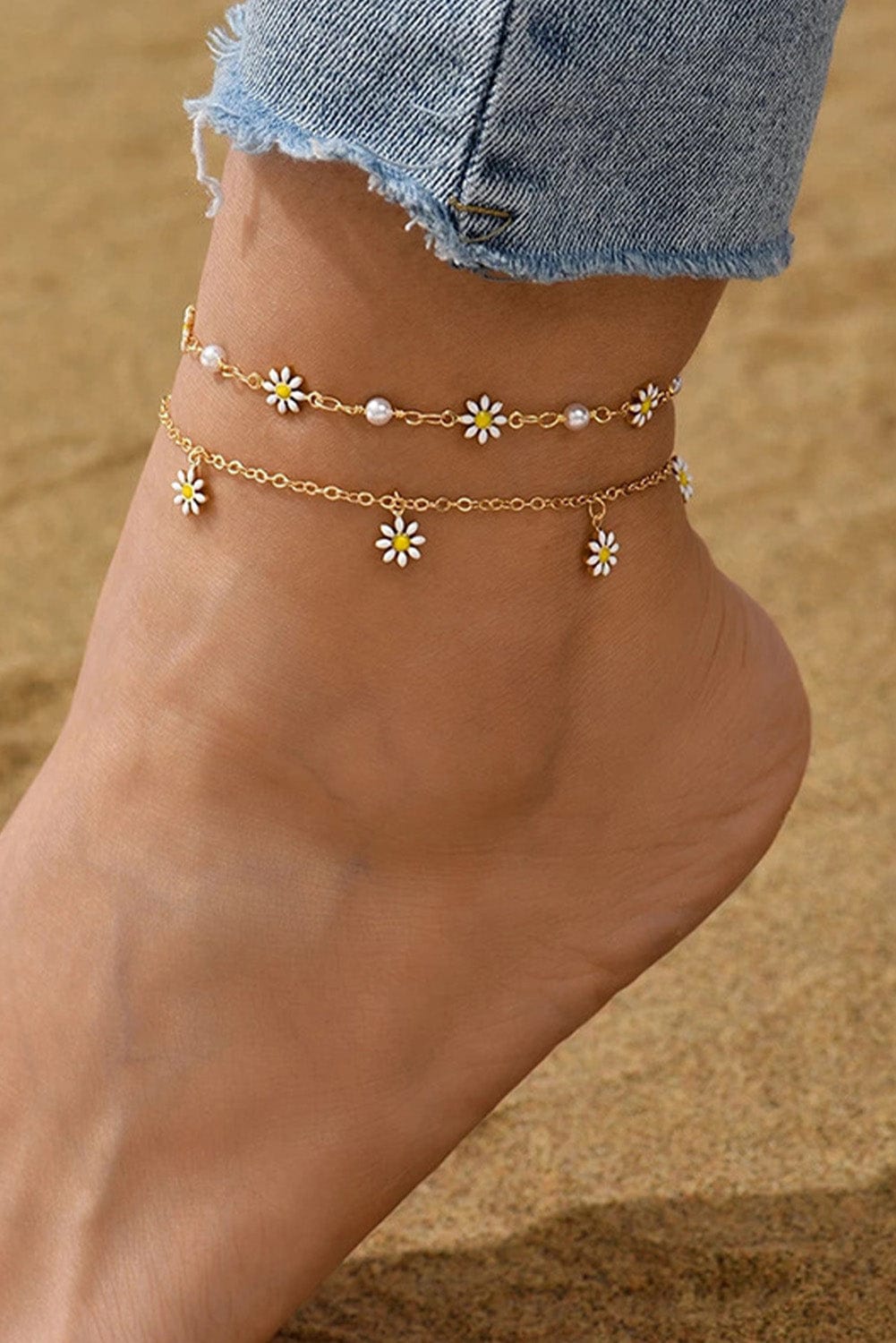Gold Daisy Chain Anklet – Liam & Company