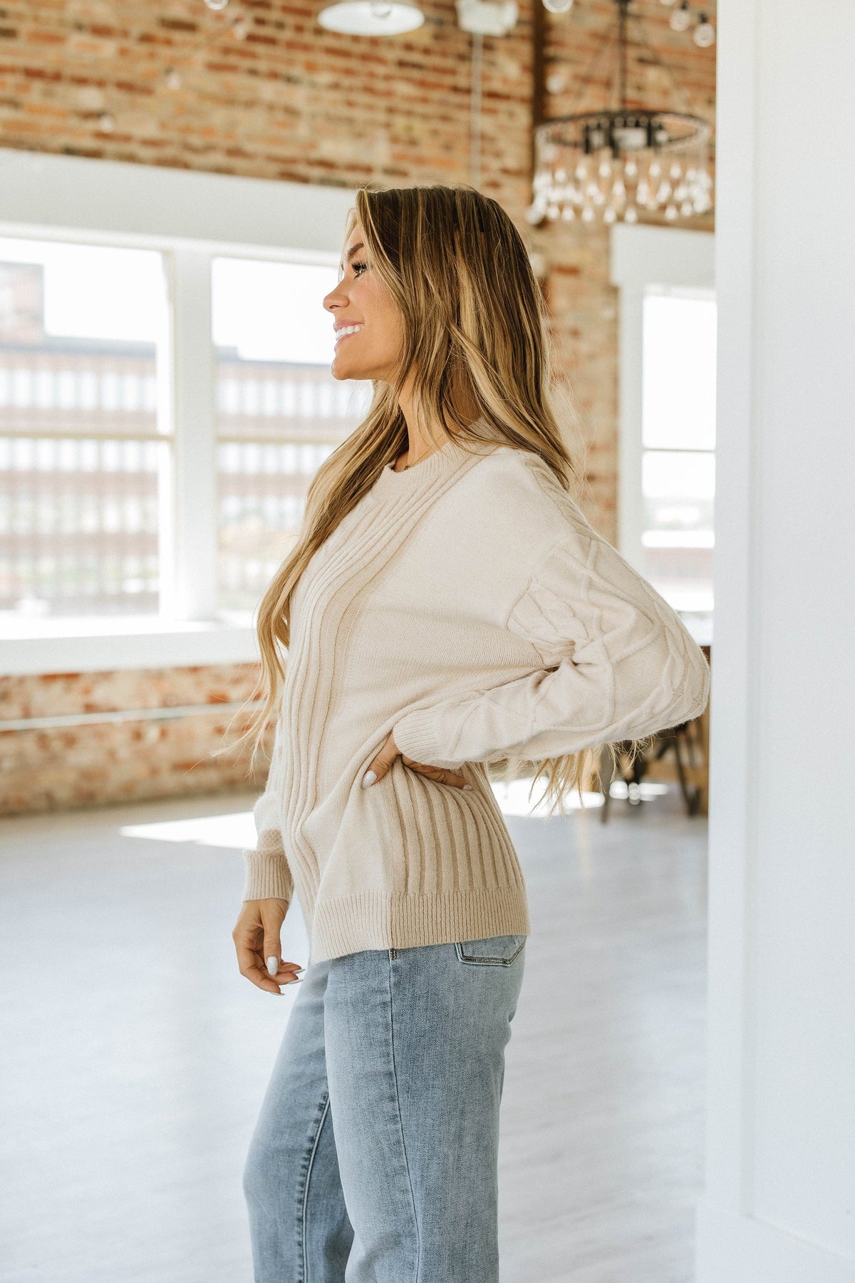 SALE - Janet Cable Knit Sweater – Liam & Company