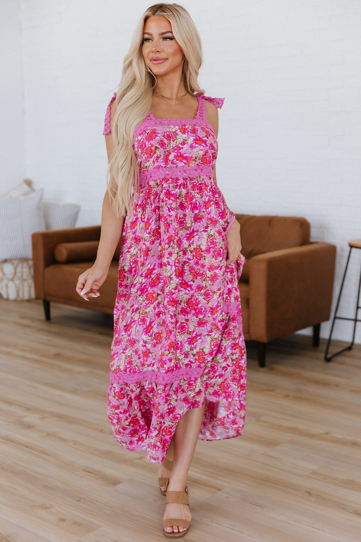 Kea Floral & Lace Maxi Dress | Boho Maxi Dress | Spring Dress – Liam ...