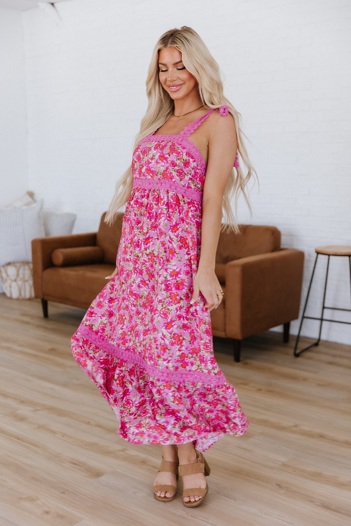 Kea Floral & Lace Maxi Dress | Boho Maxi Dress | Spring Dress – Liam ...