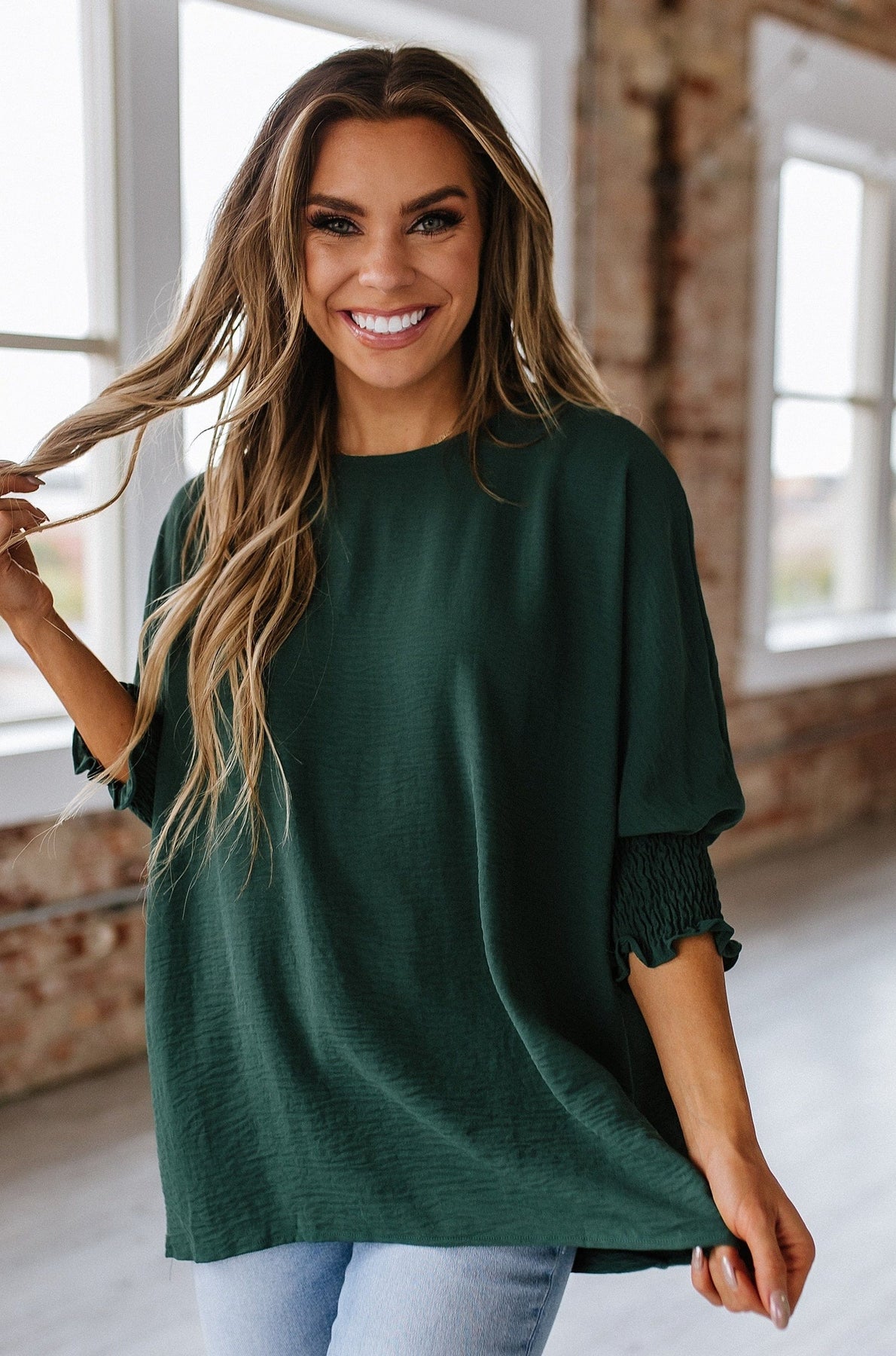 Matilda Smocked Cuff Blouse | Blouses For Women | Blouses – Liam & Company