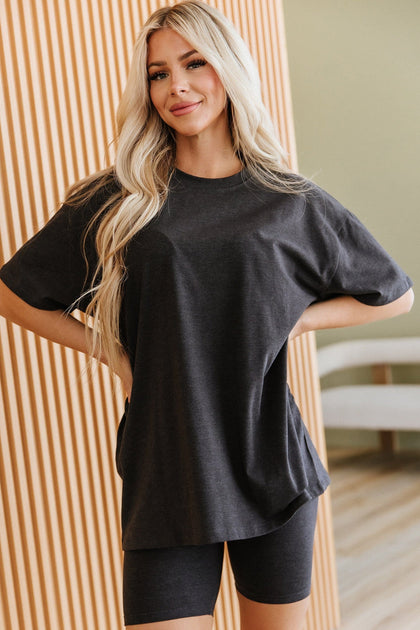 Shanty Oversized Top and Biker Short Set | Cozy Set | Basic Set – Liam ...