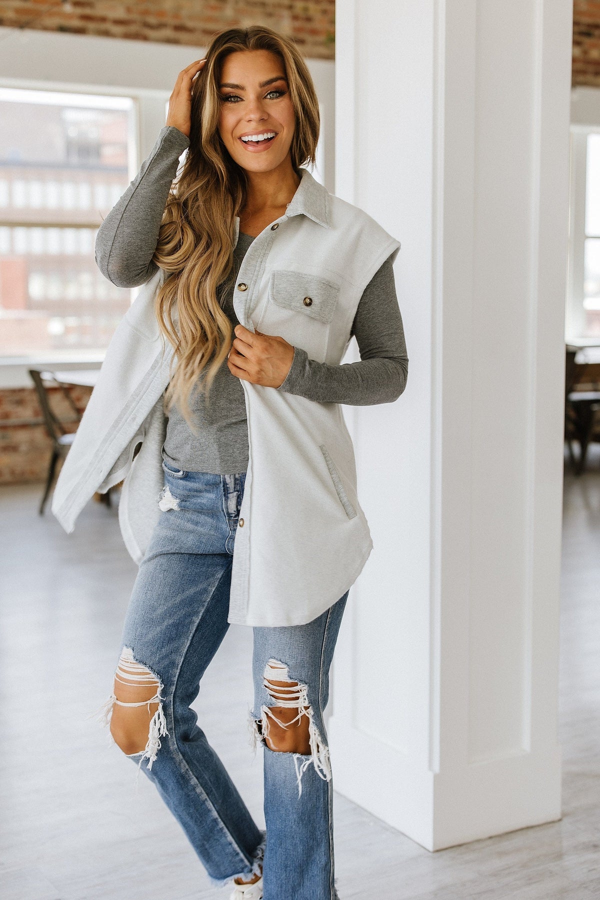 SALE - Zari Sleeveless Shacket – Liam & Company