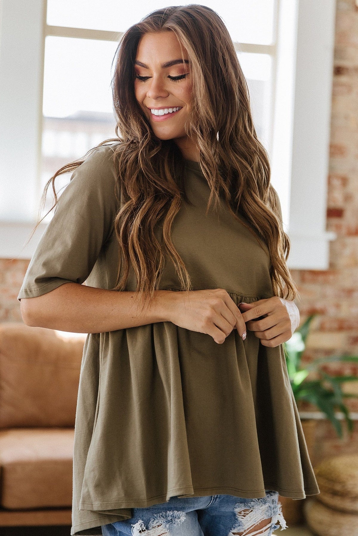 Jess Empire Waist Tunic | Plus Size Boutique | Tunic Tops | Liam & Co ...